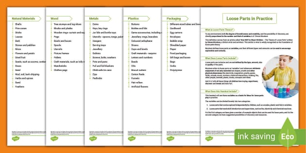 Find out more about the origins of loose parts with this loose parts theory