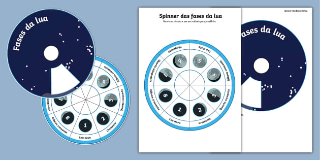 Spinner das fases da lua (teacher made) - Twinkl