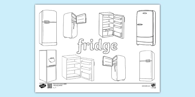Fridge Doodle Colouring Page (teacher made) - Twinkl