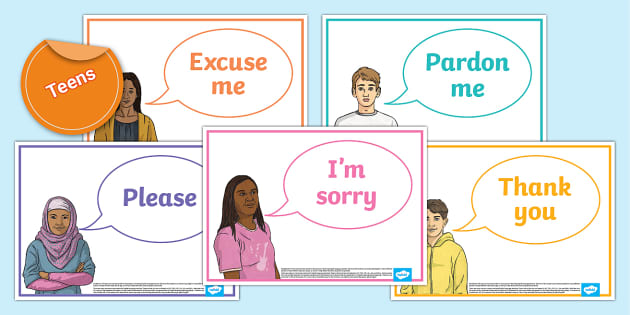 ESL Good Manners Vocabulary Display Posters [KS2] - Twinkl