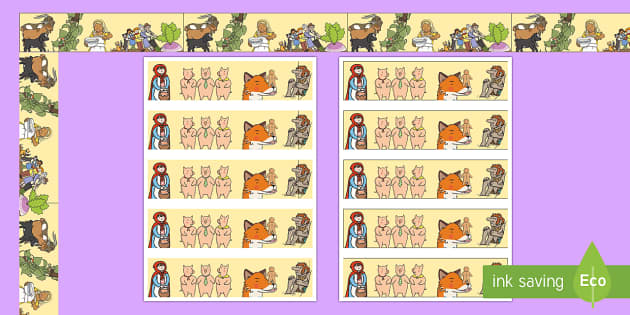 Traditional Tales Display Borders (teacher made) - Twinkl