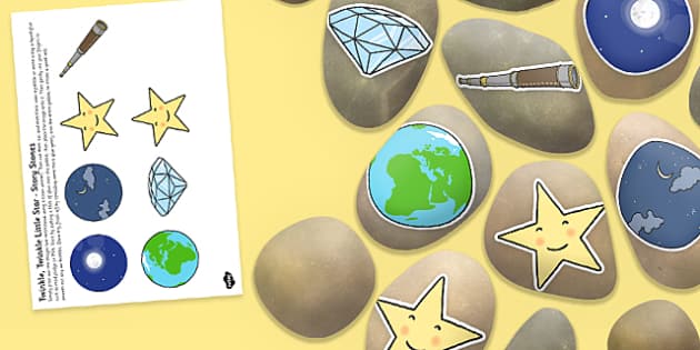Twinkle, Twinkle Little Star Story Stones Image Cut Outs