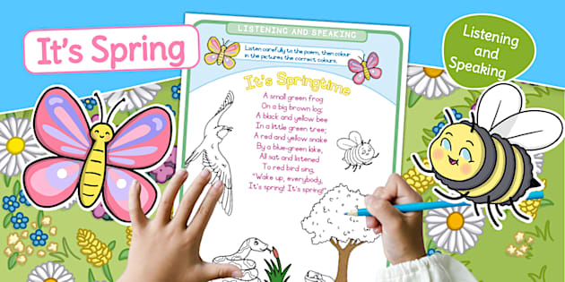 Grade R English - Activity Sheet: Spring (CAPS Aligned)