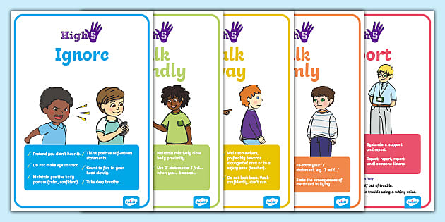 FREE! - High Five How To Deal with Bullying Posters | KS1 Resources