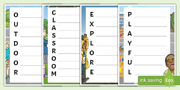 Outdoor Classroom Day Acrostic Poems (Teacher-Made) - Twinkl