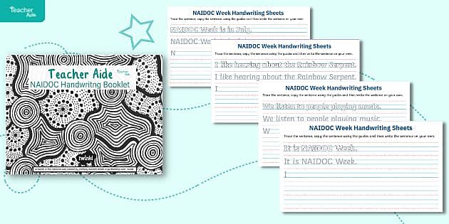 NAIDOC Handwriting Booklet - Teacher Aide (teacher made)