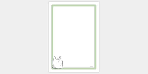 FREE! - Simple Blank Vest Page Border | Page Borders | Twinkl