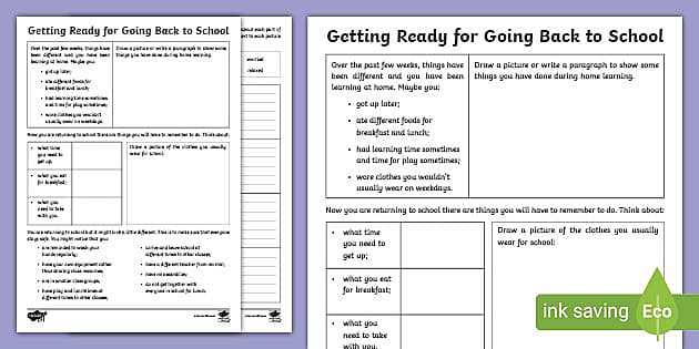 Getting Ready For School After Lockdown KS2 Activity Pack