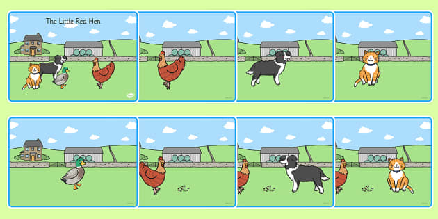 The Little Red Hen Story Sequencing