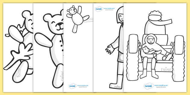 Colouring Sheets to Support Teaching on Katie Morag and the Tiresome Ted