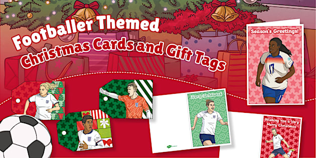 KS2 Football Christmas Cards and Gift Tags - Twinkl PE