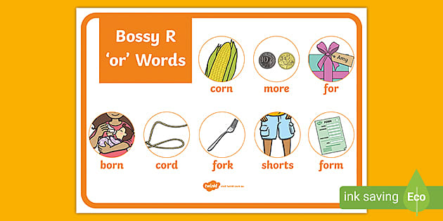Bossy R - 'or' Words Display Poster (nauczyciel wykonał) Bossy R - 'or' Words Display Poster (nauczyciel wykonał)
