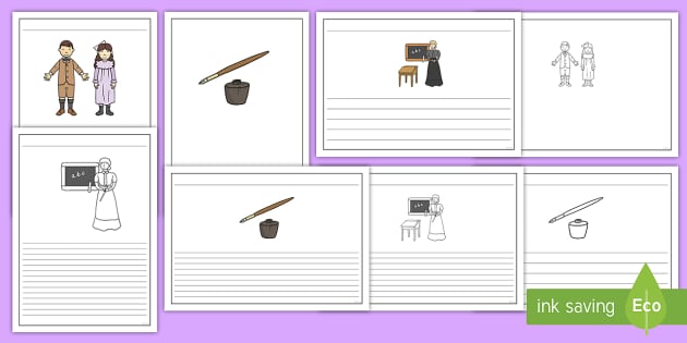 KS1 Schools in the Past Writing Frames (teacher made)