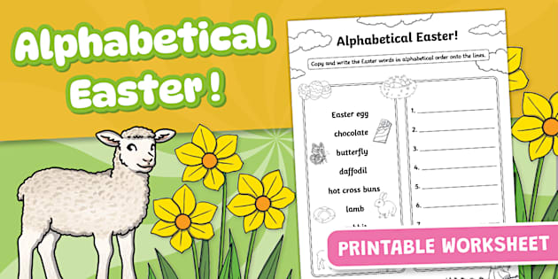 Easter Alphabet Ordering Worksheet