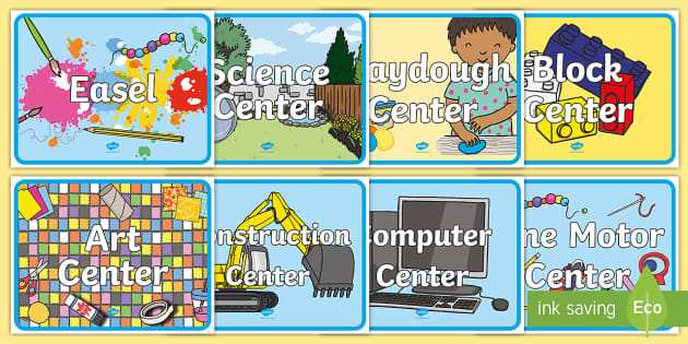Learning Center Signs (teacher made)