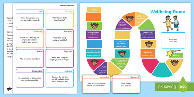 Wellbeing Indicators Board Game - SHANARRI, HWB, Game, Activity, Activities