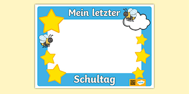 Mein letzter Schultag - Fotorahmen