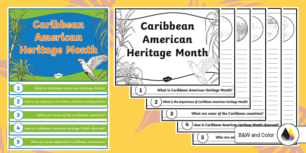 Caribbean American Heritage Month Flipbook for 3rd-5th Grade