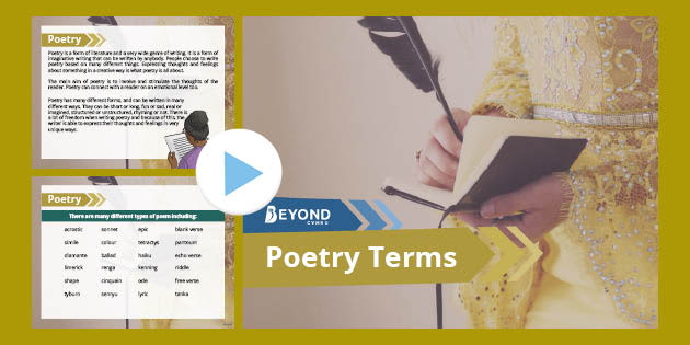 Poetry Terms Presentation (teacher made) - Twinkl