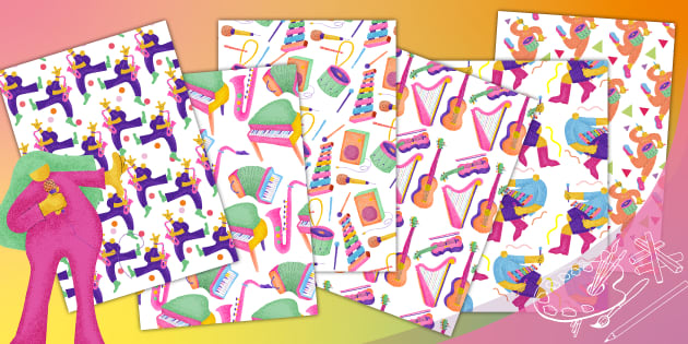 Musical Instruments Pattern Posters Pack Twinkl Art Gallery