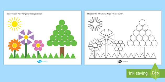 Shape Garden Counting Activity (Hecho por educadores)