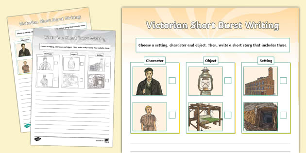 Victorian Short Burst Writing Template (Teacher-Made)