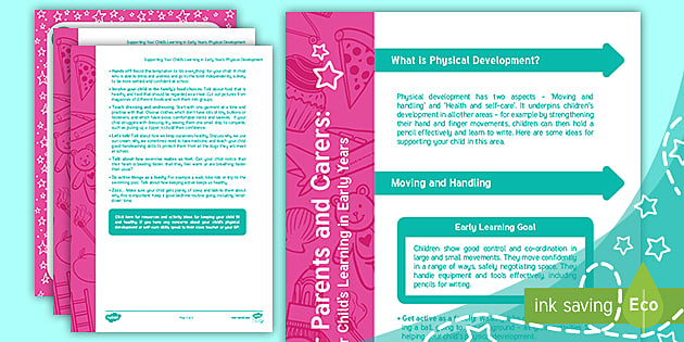 Supporting Your Child's Learning in Reception - Physical Development Parent