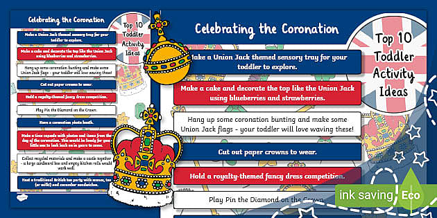 Celebrating the King's Coronation: Toddler Activity Ideas