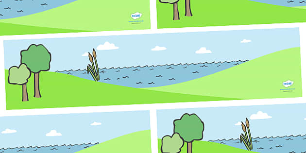 5 Little Ducks Small World Background - Twinkl