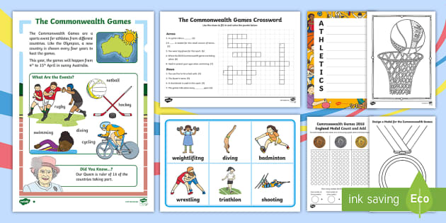 KS1 The Commonwealth Games Activity Pack (teacher made)