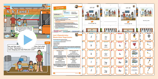 h, b, f, l Lesson Pack - Level 2 Week 5 Lesson 5 - Twinkl
