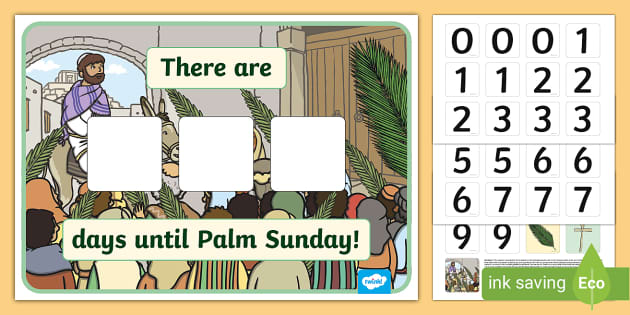 Palm Sunday Countdown Display Poster (nauczyciel wykonał) Palm Sunday Countdown Display Poster (nauczyciel wykonał)