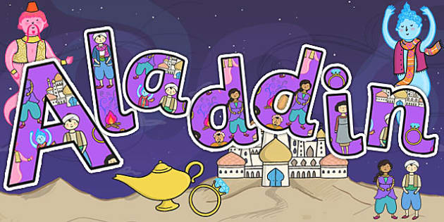 Aladdin Title of the Book Display Lettering (teacher made)