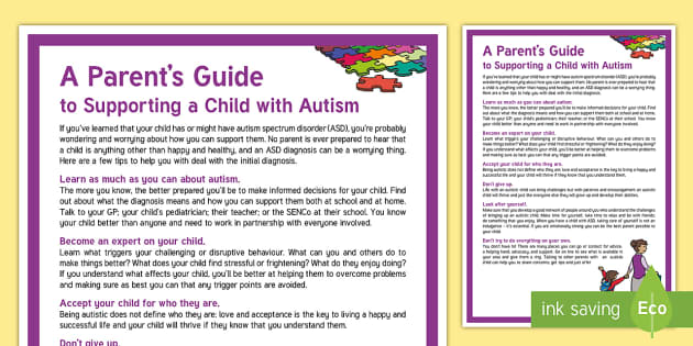 A Parent's Guide to Parenting a Child with Autism Adult Guidance