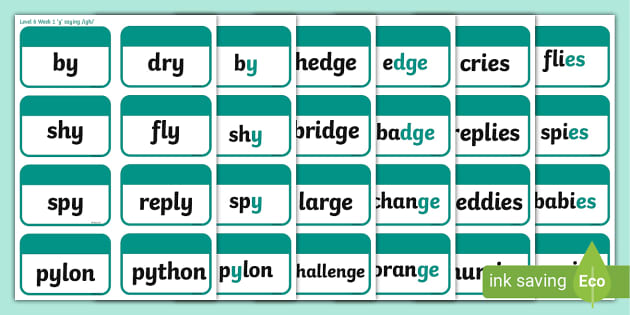 Twinkl Phonics - KS1 - Level 6 - Double-Sided Word Cards