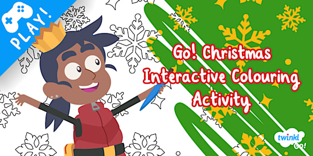 Go! Christmas Interactive Colouring Activity | Twinkl Go!