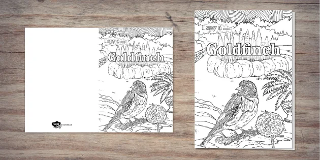 Goldfinch Bird Coloring Page