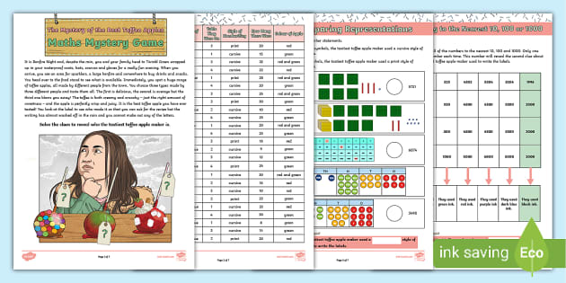 👉 Y4 The Mystery of the Best Toffee Apples Maths Mystery Game