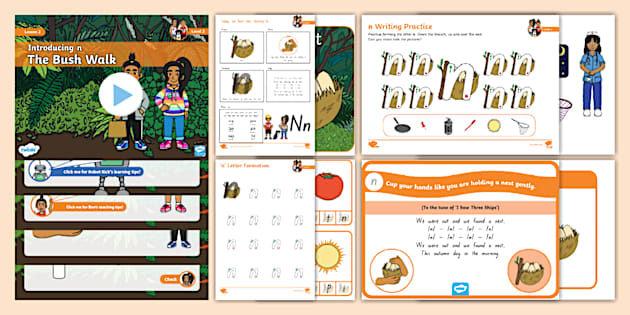 NZ Phonics: Level 2: Week 2: Lesson 2: 'n' Phonics Sound