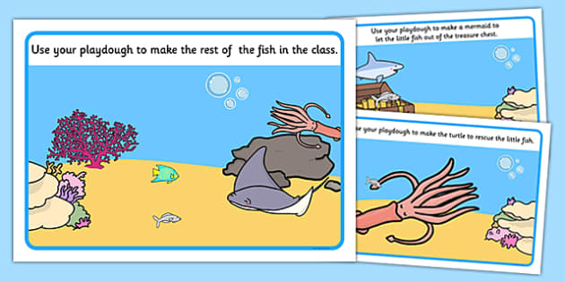 The Little Fish Modelling Dough Mats (teacher made) - Twinkl