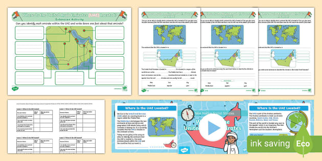 Non-Native Social Studies: Where is the UAE located? Year 2 Lesson Pack 1