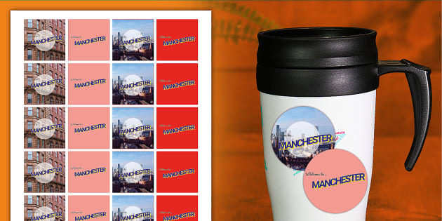 Manchester | Places in the UK | Red Colours | Stickers