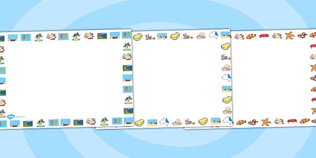 Great Barrier Reef Page Borders Landscape (teacher made)