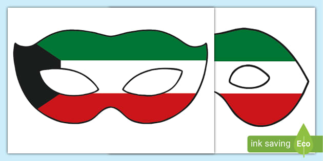 Kuwait National Day - Masks for Kids - Twinkl