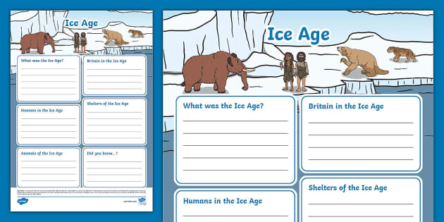 Ice Age Fact File Template (creat de profesori) - Twinkl