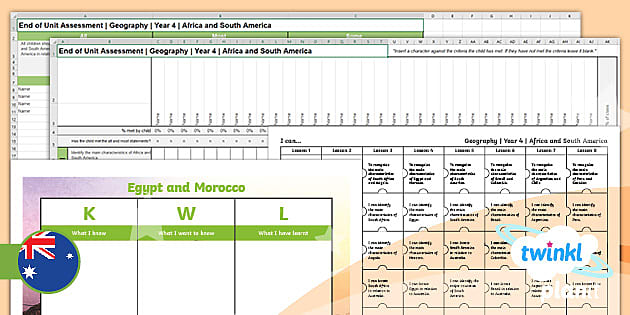 Year 4 HASS Geography Africa and South America Assessment