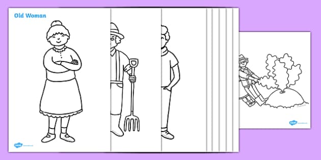 The Enormous Turnip Colouring Sheets (teacher made)