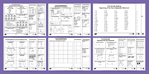 First Grade Beginning of the Year Assessment Pack - Twinkl