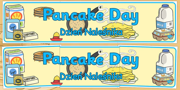 Pancake Day Display Banner Polish Translation (teacher made)