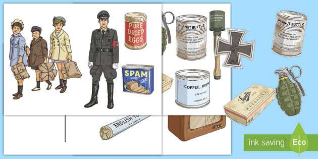 World War Two Story Cut Outs (teacher made) - Twinkl